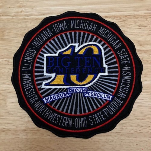 BIG TEN (10) CONFERENCE Logo Embroidered Sew-On/Iron-On 7" Official ...