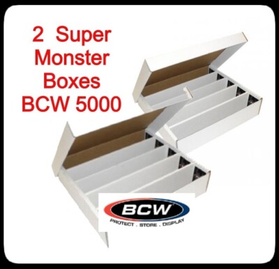 2 BCW Quality 5000 Count Super Monster Cardboard Trading Card Slab ...