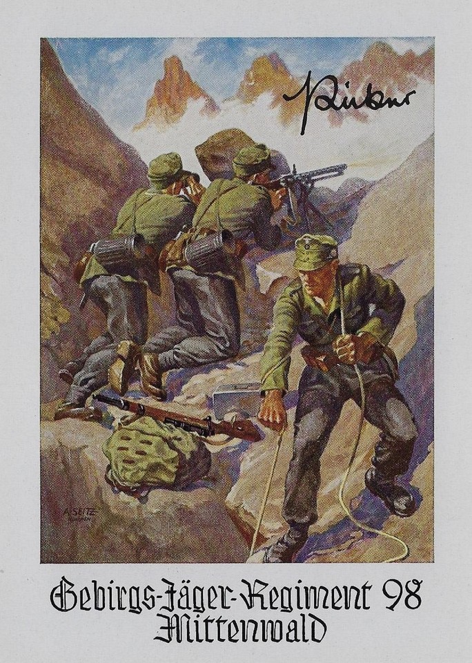 WW2 GEBIRGS JAEGER GENERAL PICKER KNIGHTS CROSS SLOVENIA KAUKASUS"MONTE ...