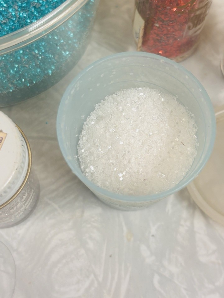 Vintage Glitter Lot Blue White Gold Silver Multi Colored Red | eBay