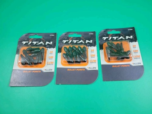 3x 10 Count Pack Allan TITAN Bullet Points 11/32 Diameter | eBay