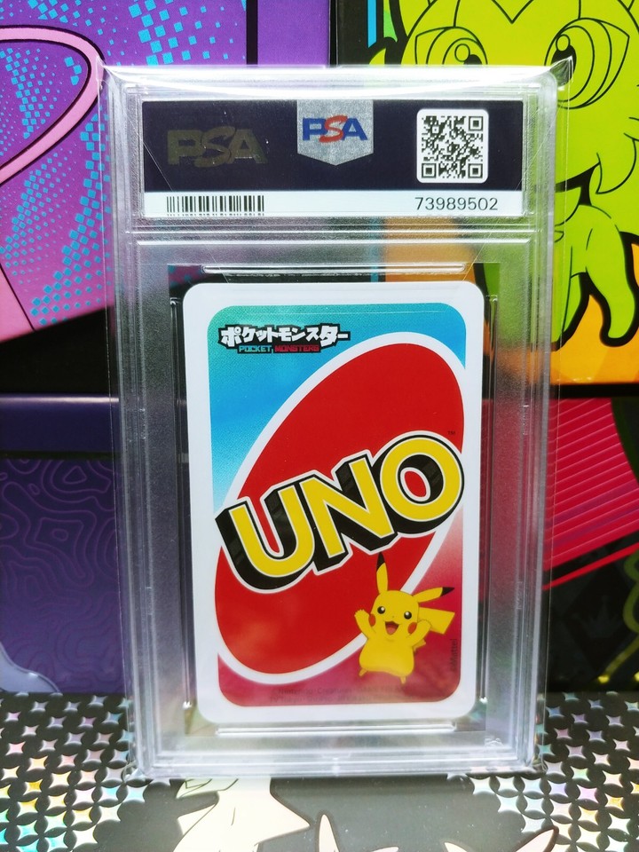 Pokemon PSA 8 Uno 2020 Pokemon Eeveelutions Japanese Back-Wild-Draw 4 ...