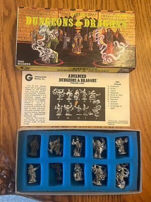 Grenadier Gold Line 25mm #2001 WIZARDS Set AD&D Advanced Dungeons ...