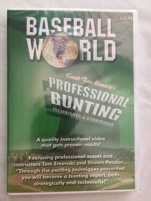 New ~ Baseball World Coach Tom Emanski's Professional Bunting (DVD ...
