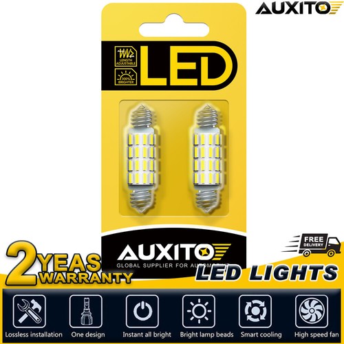 2PC 6V BRIGHT 40MM 39MM 42MM LED Classic Car Festoon Dome Roof Light ...