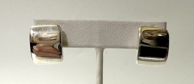 Vtg. RALPH LAUREN RLL STERLING SILVER ELECTRORM FOCURVED SQUARE CLIP ON ...