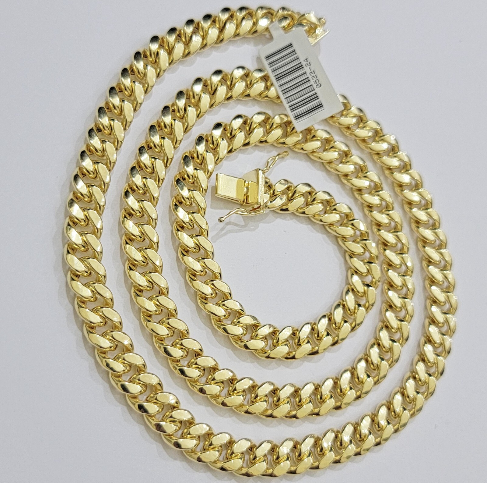 Real 10k Gold Necklace 8mm Miami Cuban Link Chain 26 Inch Men's 10KT ...