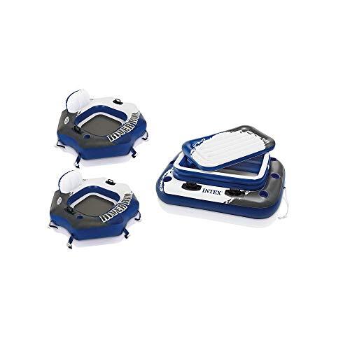 Intex River Run Connect Inflatable Tube (2 Pack) & Mega Chill II Beverage Float | eBay