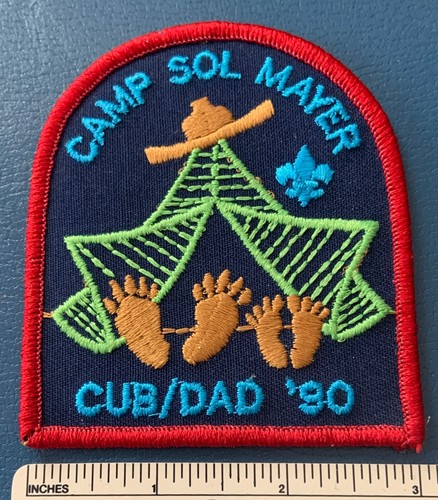 1990 CAMP SOL MAYER Boy Scout Cub & Dad PATCH BSA Concho Valley Council ...