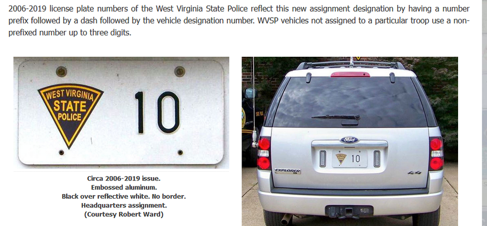 2006 West Virginia State Police License Plate 163 New Old Stock Low ...