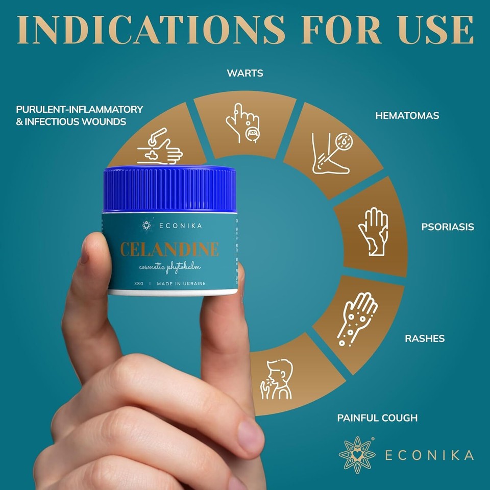 Celandine Ointment Healing Remedy for Skin Psoriasis Ulcers Eczema ...