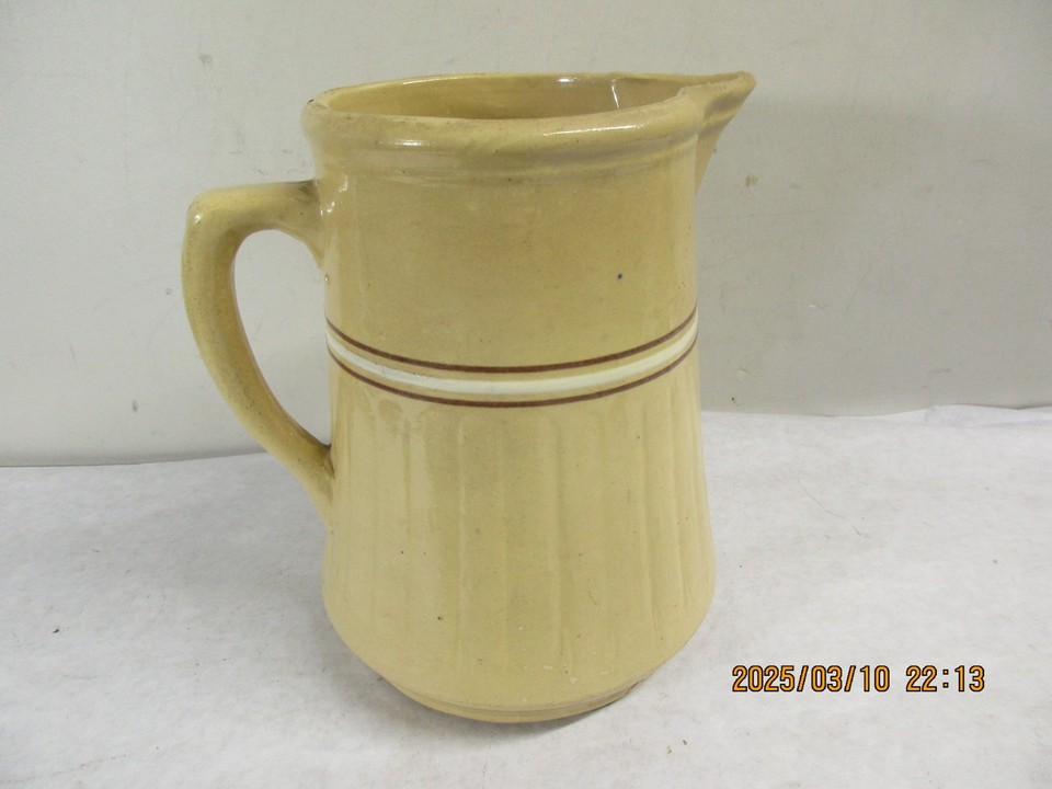 Antique Red Wing Saffron Band Jensen Merc. Co. Advertising Pitcher ...