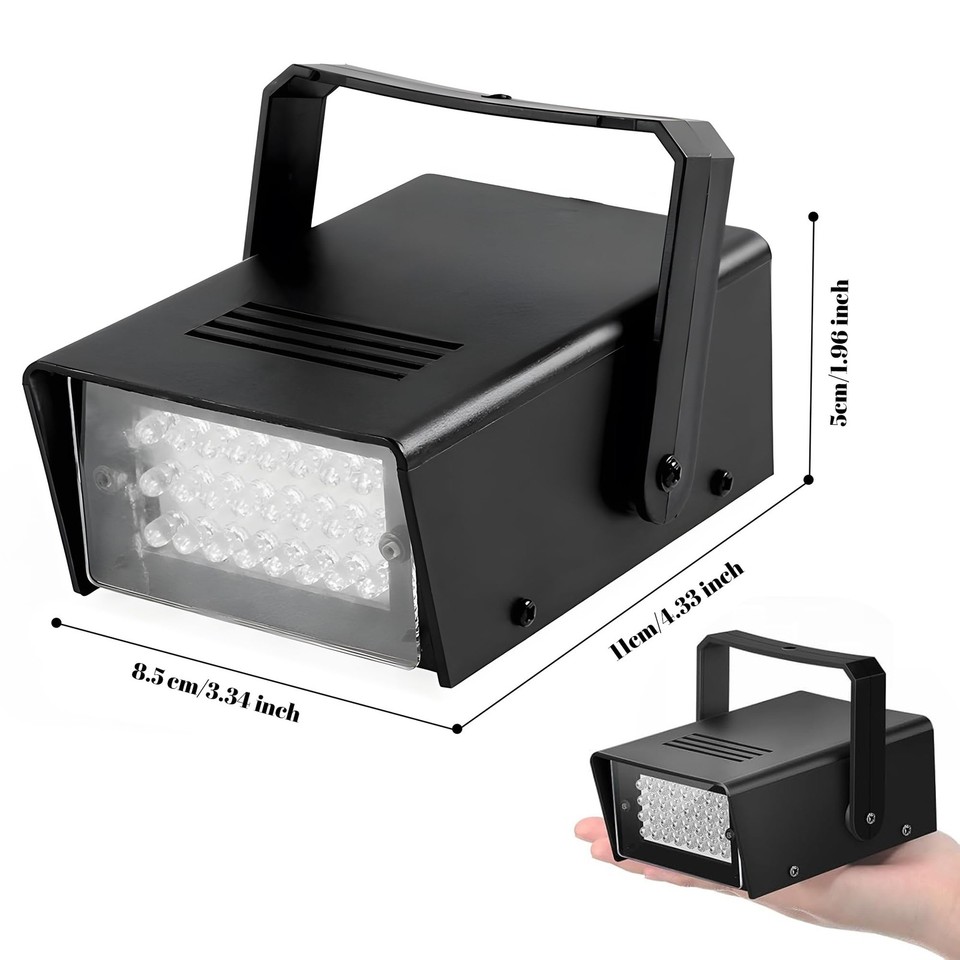 Mini LED Strobe Light with 24 Super Bright LED Variable Speed Control ...