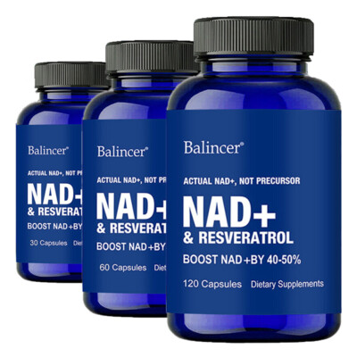 Nicotinamide + Resveratrol 30/60/120 Capsules NAD Supplement Anti-Aging ...