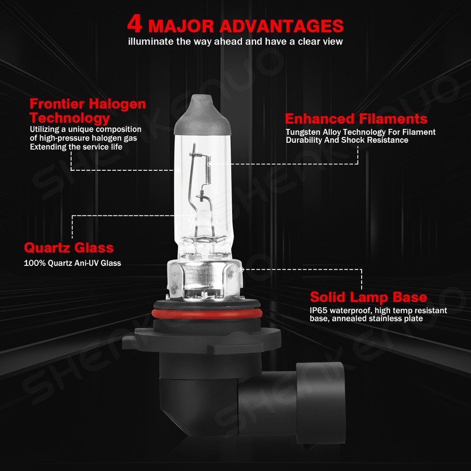 9006 HB4 Halogen Headlight Globes Bulbs 55W Light For Toyota Corolla 04 ...