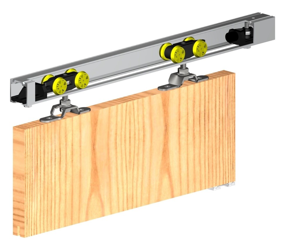 Sliding Door Gear Track System HERKULES Top Hung Internal Single Door ...