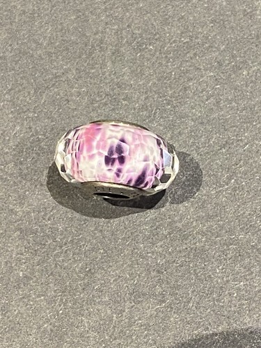 Authentic Pandora Shoreline Sea Glass Charm 791608 Purple Pink | eBay