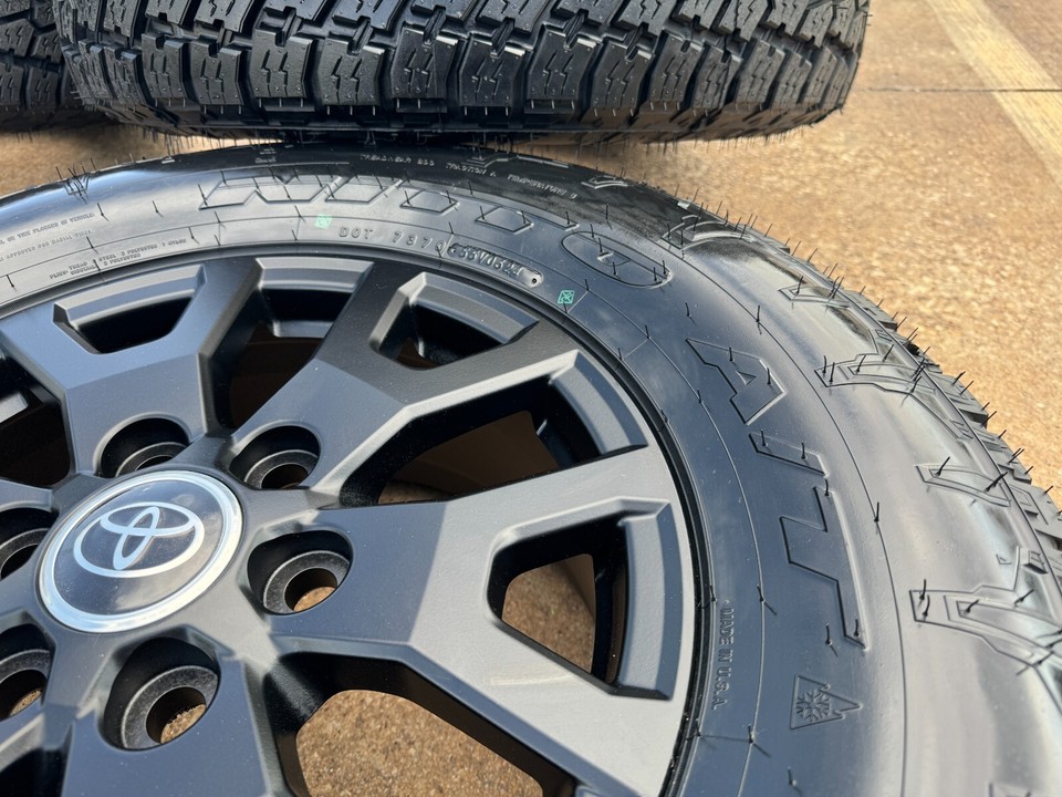 17" Toyota Tacoma 4Runner TRD Matte Black OEM wheels rims tires 2024 ...