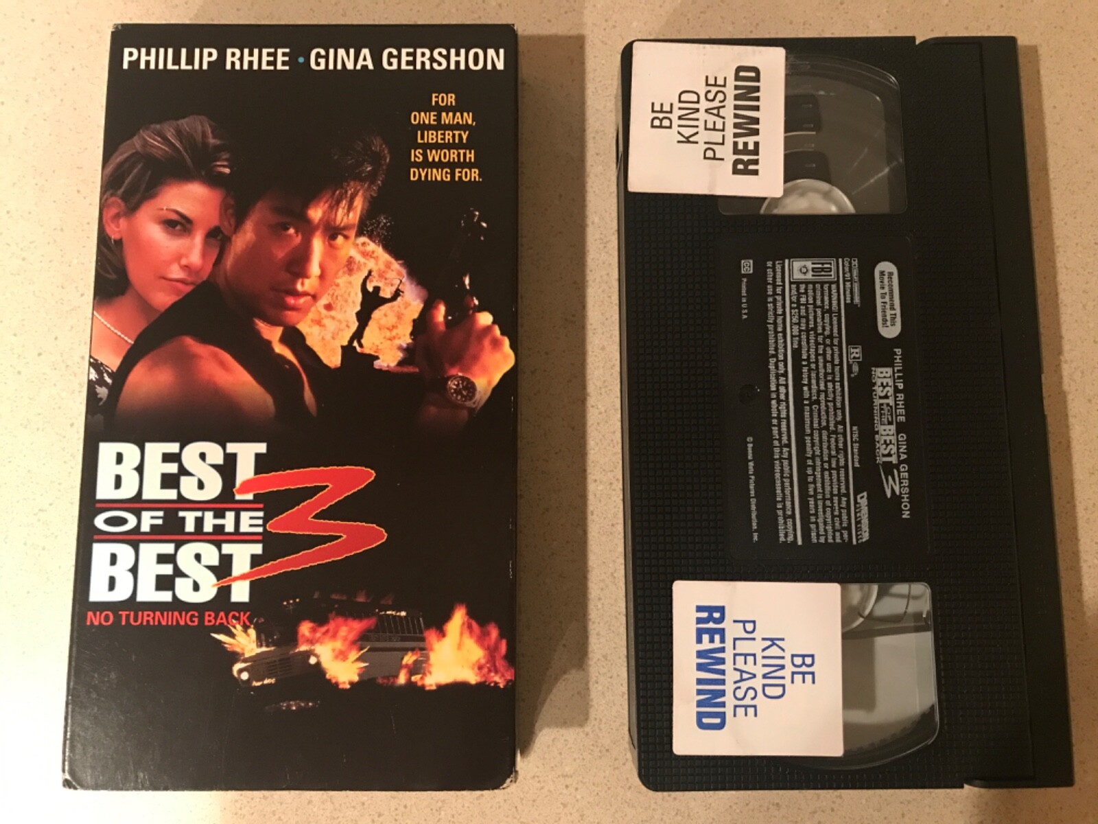 Best of the Best 3: No Turning Back (VHS, 1995) Phillip Rhee, Gina ...