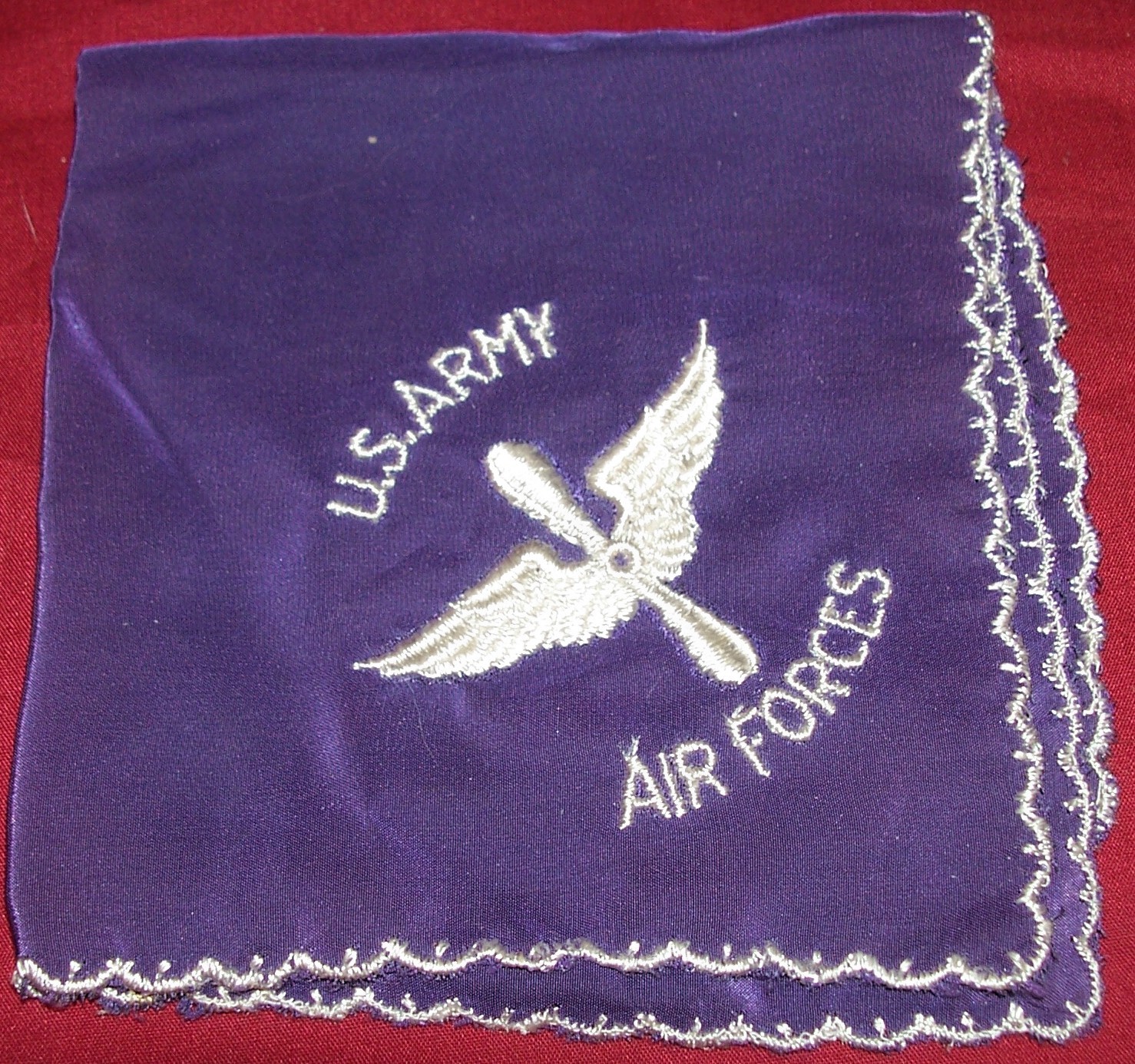WWII US Army Air Forces Handkerchief Hanky Corps Homefront Sweetheart ...