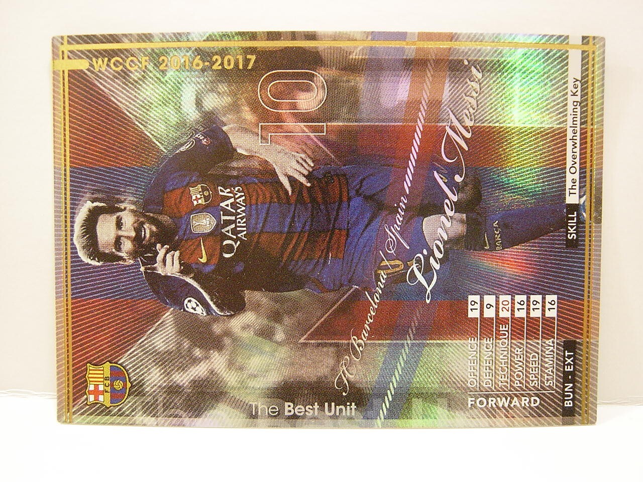 Panini WCCF 2016-17 BUN Lionel Messi No.10 FC Barcelona 16-17 The Best ...