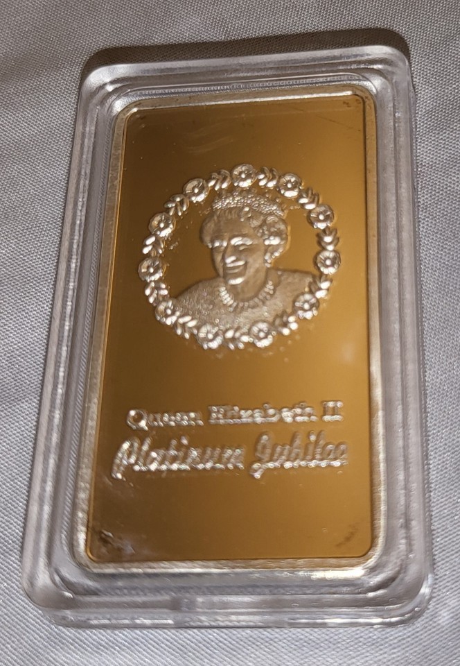 Queen Elizabeth II Silver Bar Coronation King Charles III London Royal ...