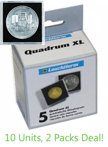 10 Lighthouse Quadrum 56mm Square XL Large Coin Medals Capsules 67x67 ...