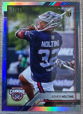 2023 PREMIER LACROSSE LEAGUE PLL SNAPSHOT ASHER NOLTING SP BLUE CARD ...