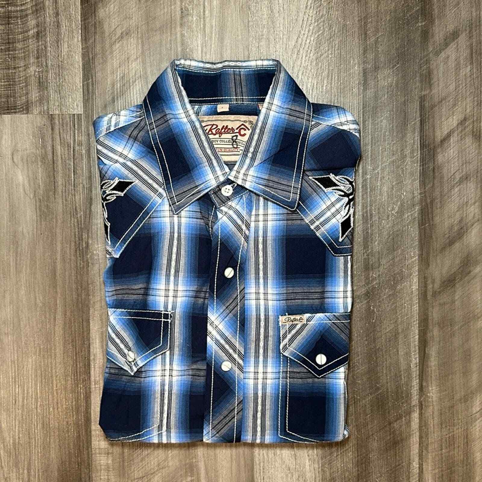 Rafter-C Cowboy Collection Western Long Sleeve Pearl … - Gem