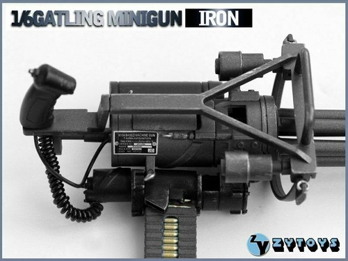 1/6 M134 Heavy Machine Gun Minigun TERMINATOR Gatling Weapon Model ...