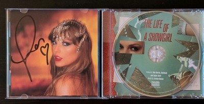 Taylor Swift The Life of a Showgirl CD Hand Signed Photo 2 Unique Long ...