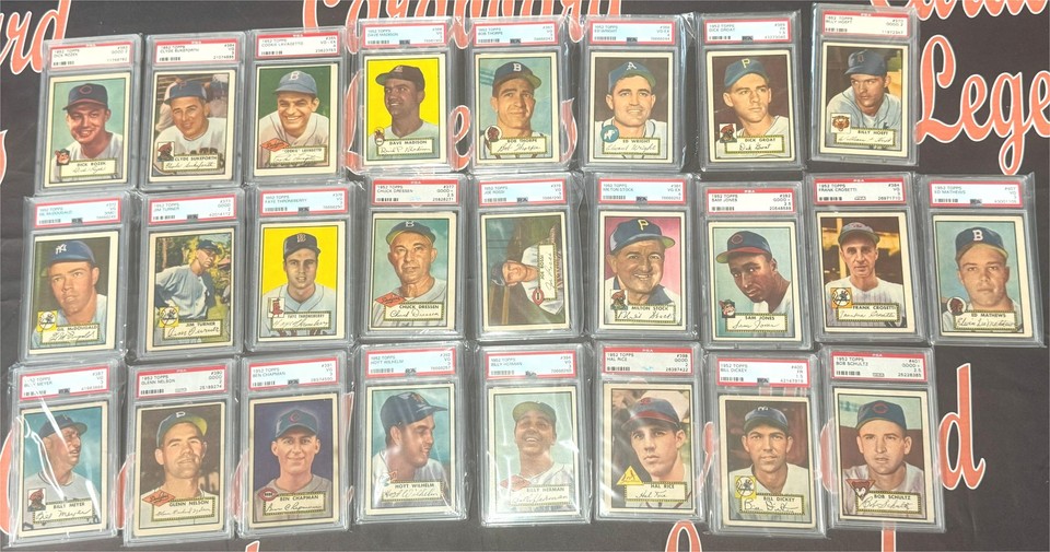 1952 Topps Complete Baseball Set 1-407 Mickey Mantle PSA 2.5 Willie ...