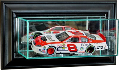 Car Display Case Black Glass Wall Diecast Nascar 1/24 Scale Collection ...