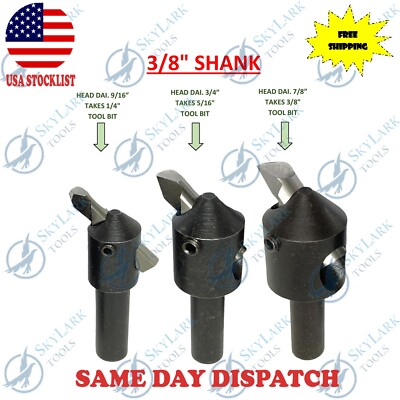 3 Pcs Engineers Fly Cutter Set & HSS Round Tool Bits 3/8" Shank | eBay