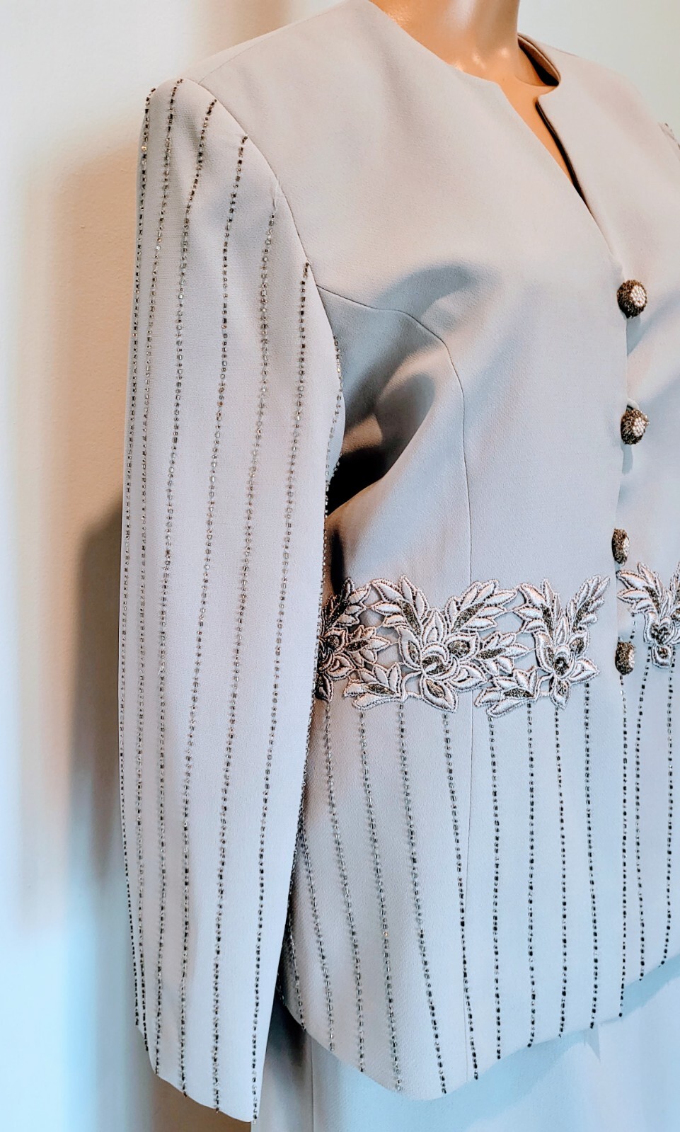 Morgan Miller Formal Long Skirt & Jacket Suit Embroid… - Gem