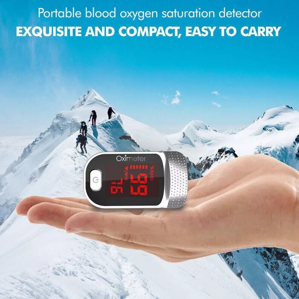 Fingertip Pulse Oximeter LED Display Blood Oxygen Saturation SpO2 ...