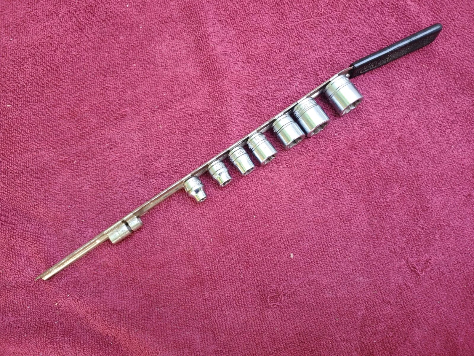 Vintage Snap-on 7pc 3/8" Dr. 1/4" - 5/8" 8pt Double Square Socket Set ...