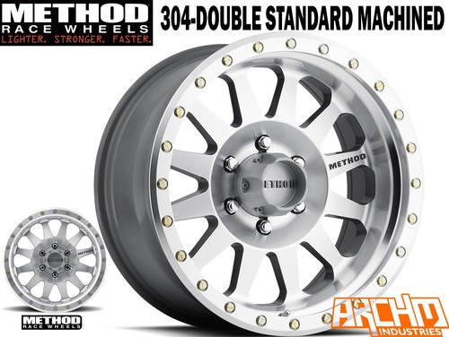 METHOD RACE WHEELS 304 DOUBLE STANDARD MACHINED 16X8 | 0 OFFSET | 4WD ...