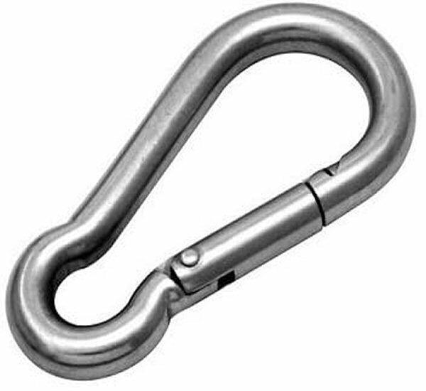 Carabiner Hooks Stainless Steel Snap Hook Spring Loaded Carabiner ...