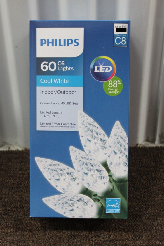 BLUE & WHITE 120 LIGHTS LED C8 C9 Indoor Outdoor Hanukkah Yard Tree ...