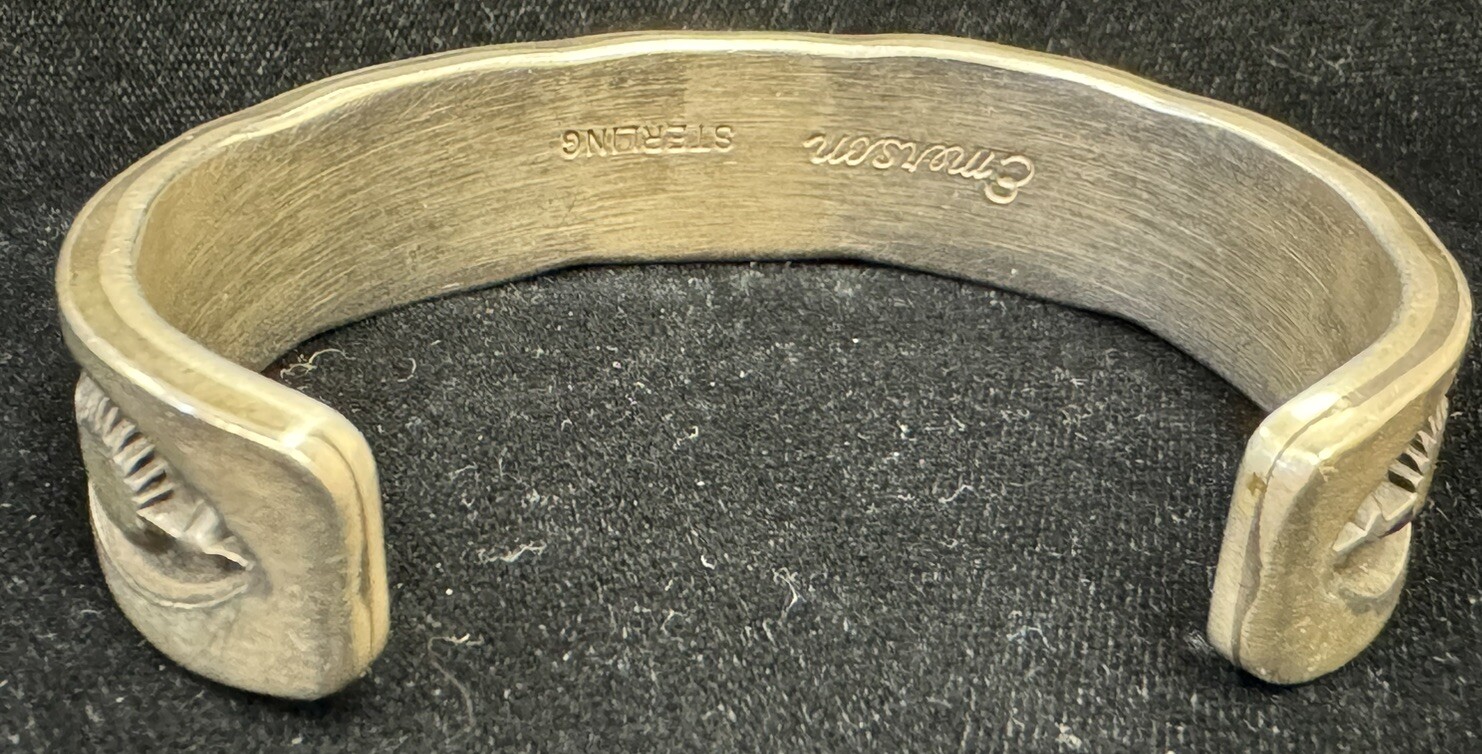 Heavy Emerson Bill Navajo Sterling Silver Cuff Bracel… - Gem