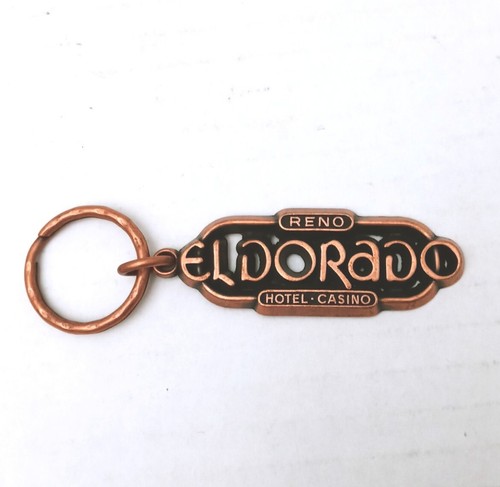 El Dorado Hotel Casino Reno Nevada Vintage Keychain Fob Key Ring Copper ...