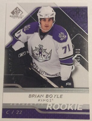 2008-09 BRIAN BOYLE UPPER DECK SP GAME USED ROOKIE #109 LA KINGS #194/ ...