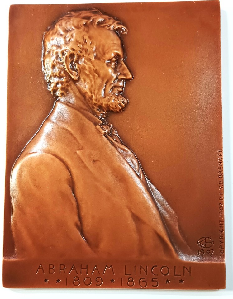 Abraham Lincoln Victor D Brenner Plaque by Signature Art Medals. Serial ...