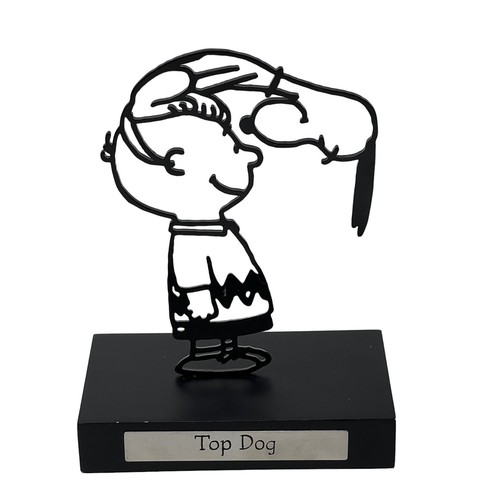 Hallmark Peanuts Metal Wire Sculpture Charlie Brown & Snoopy TOP DOG ...