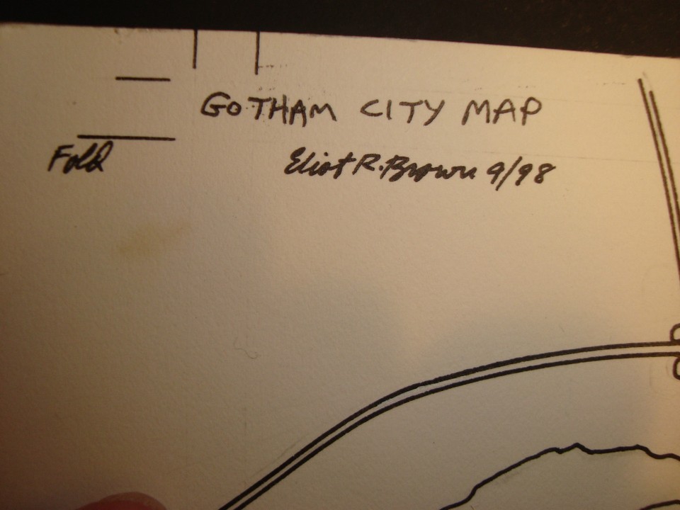 Gotham City Map Original Art - Unique! Famous! Batman Joker | eBay