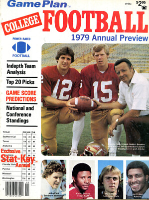 GAME PLAN COLLEGE FOOTBALL 1979 ANNUAL PREVIEW MAGAZINE - BOBBY BOWDEN ...