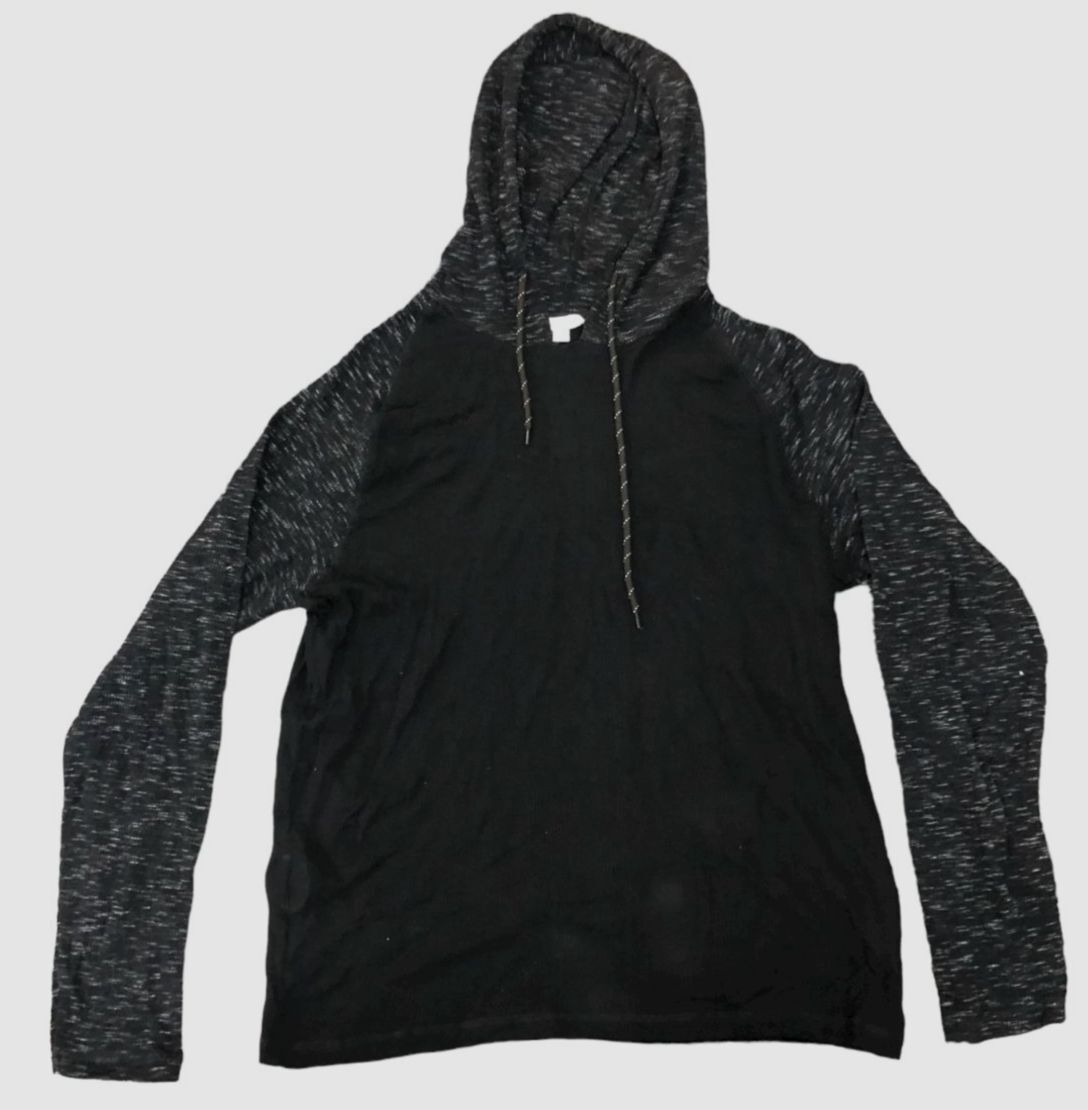 $20 Distortion Clothing Men's Black Pullover Drawstring Hooded Sweater ...