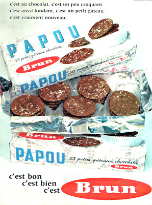 Publicité Advertising 0424 1962 Brun biscuit Papou | eBay