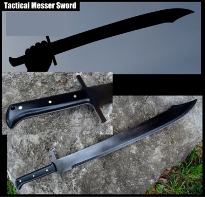 UBR CUSTOM HANDMADE HIGH CARBON STEEL TACTICAL MESSER SWORD WITH ...